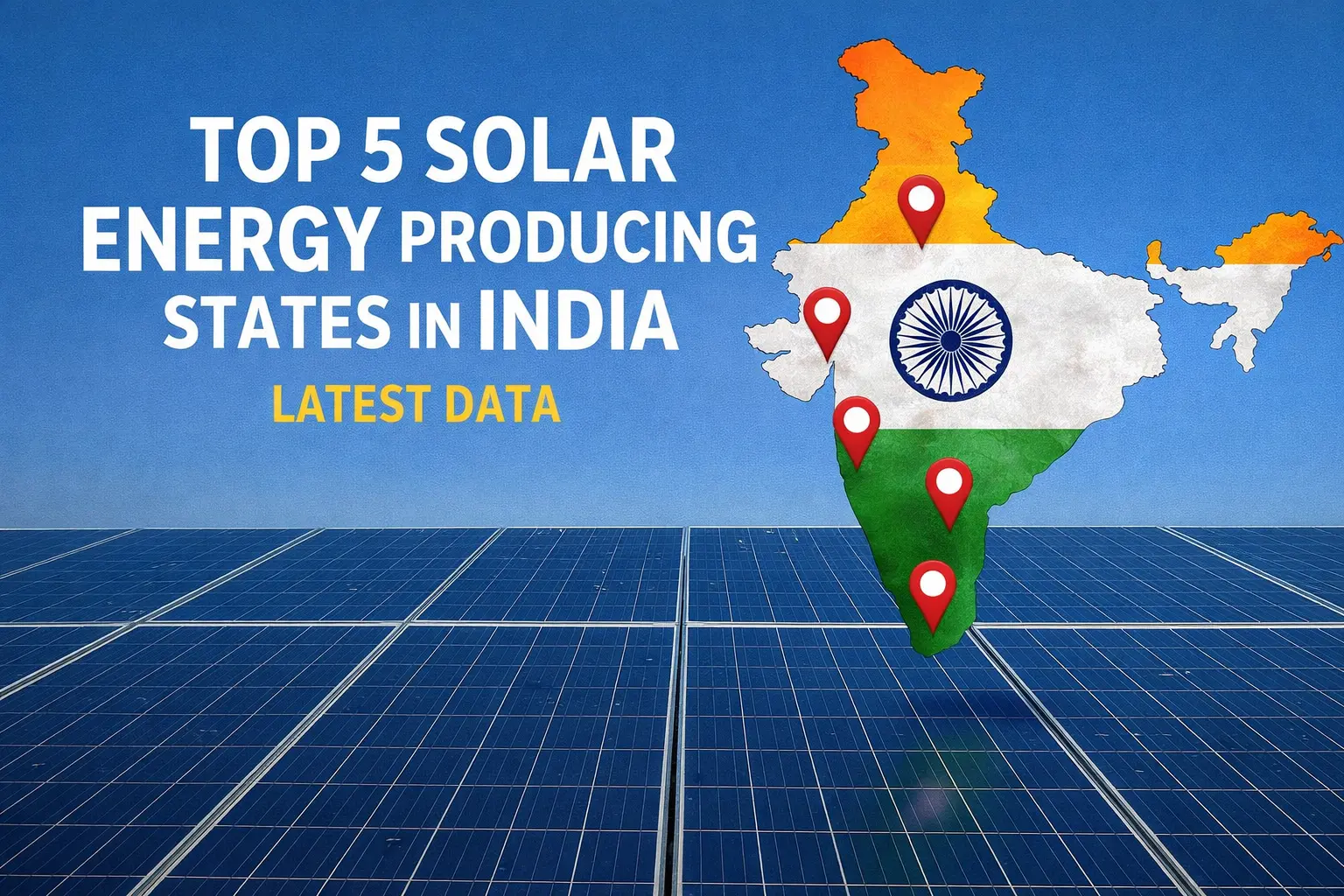 Top 5 Solar Energy Producing States in India Latest Data - solartechera.com
