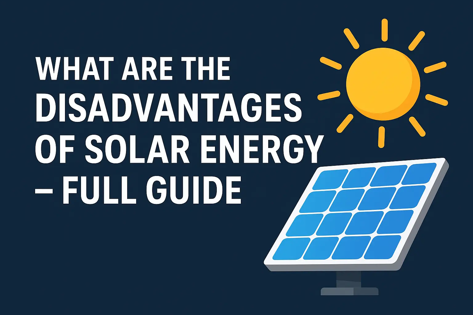 What Are the Disadvantages of Solar Energy – Full Guide - solartechera.com